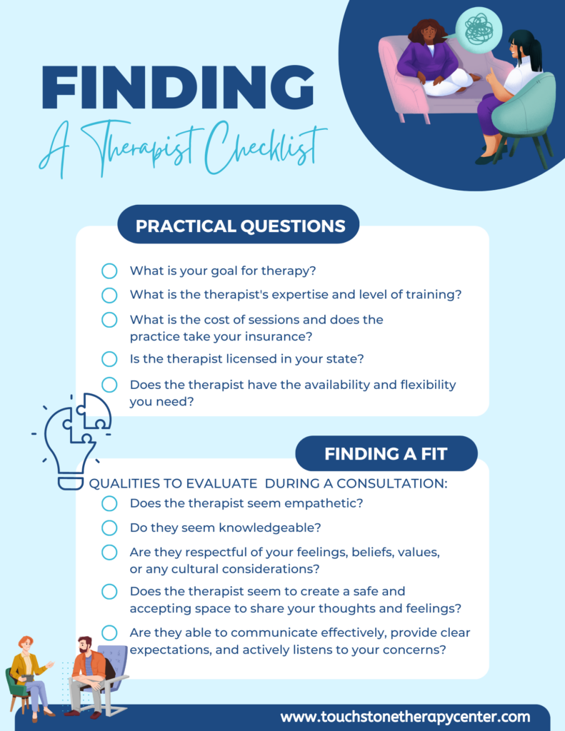 Tips on Finding the Right Therapist for You - Touchstone Therapy Center